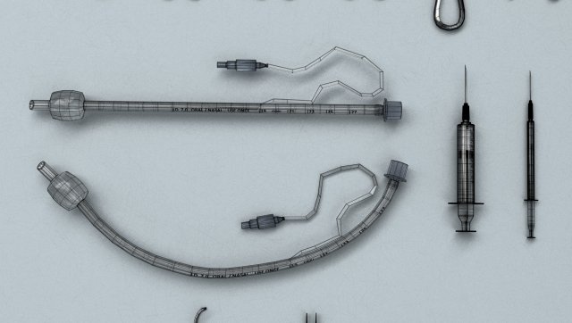 surgical instruments - medical equipment kit 3D Model in Medical ...