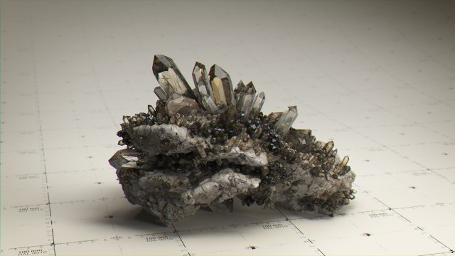 crystal model kit - 6 types trigonal Modèle 3D in Environnement 3DExport