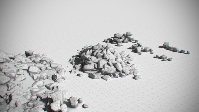 coal model pack - black brown anthracite 3D Model in Environment 3DExport