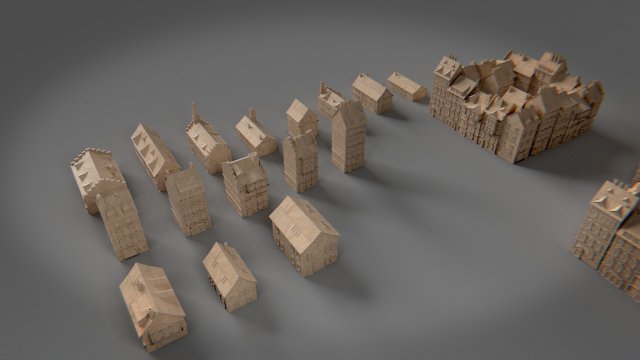 paper buildings and building model kit 3D Model in Decoration 3DExport