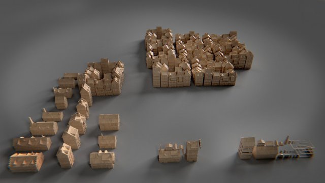 paper buildings and building model kit 3D Model in Decoration 3DExport