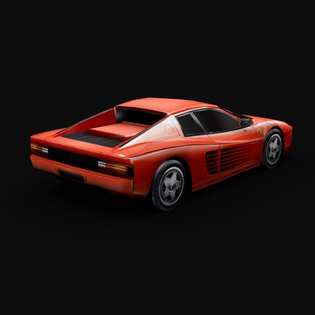 testarossa - lowpoly model 3D Model in Sport Cars 3DExport