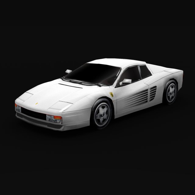 testarossa - lowpoly model 3D Model in Sport Cars 3DExport