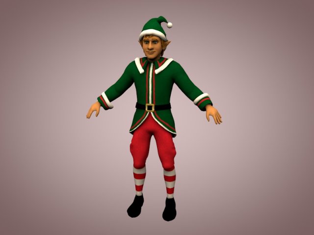 christmas elf 3D Model in Fantasy 3DExport