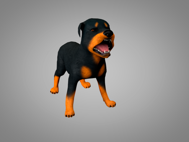 dog rottweiler 3D Model in Dog 3DExport
