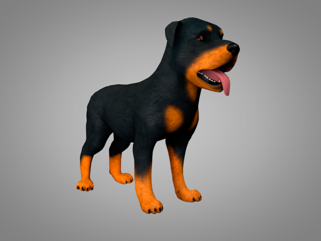 dog rottweiler 3D Model in Dog 3DExport