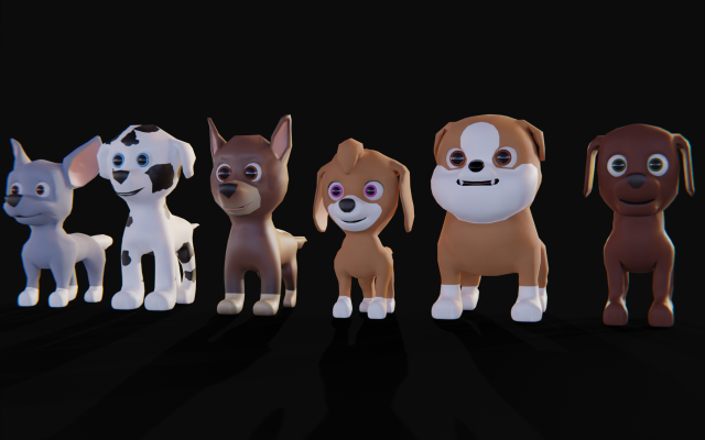 Cartoon animal dogs PAWS Patrol 3D Model in Dog 3DExport
