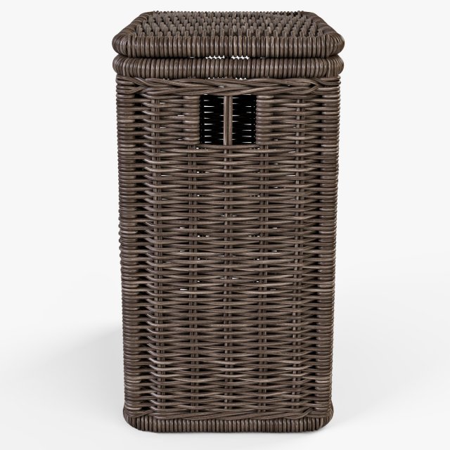wicker laundry hamper 08 brown color 3D Model in Bathroom 3DExport