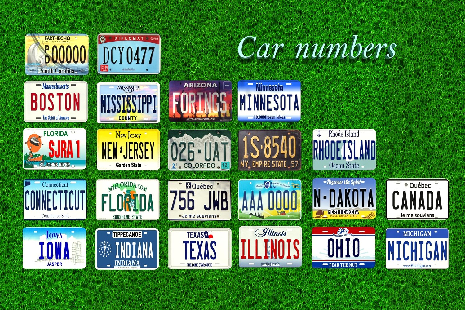 Car numbers 3D Model in Parts of auto 3DExport