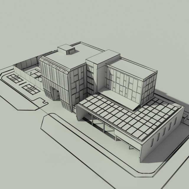 office complex 3D Model in Buildings 3DExport