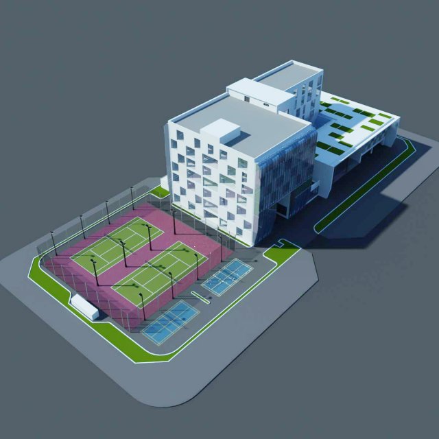 office complex 3D Model in Buildings 3DExport