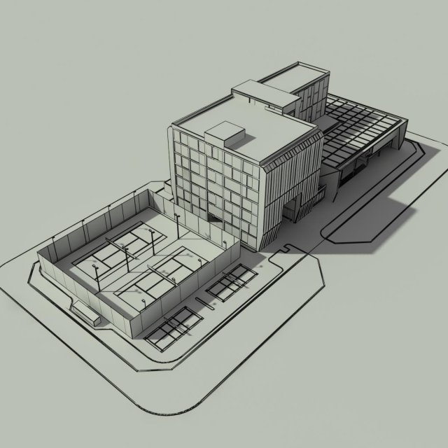 office complex 3D Model in Buildings 3DExport
