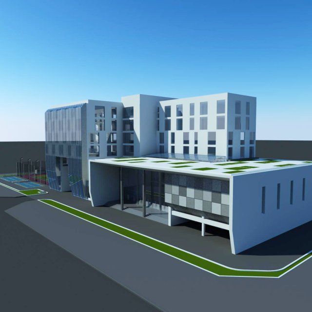 office complex 3D Model in Buildings 3DExport