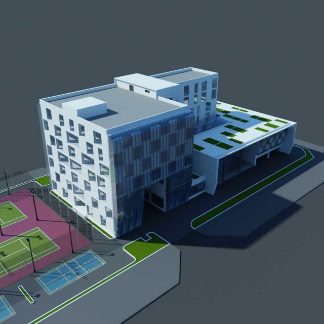 office complex 3D Model in Buildings 3DExport