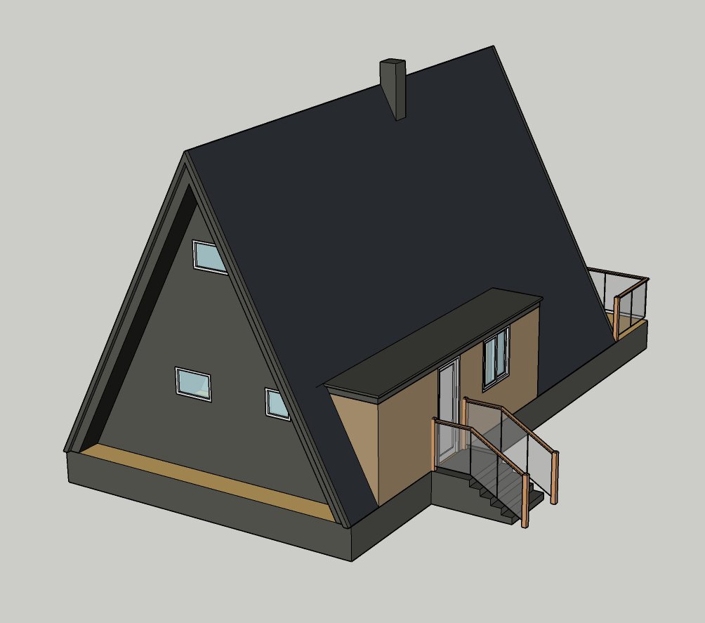 A Frame House 3D Model in Buildings 3DExport
