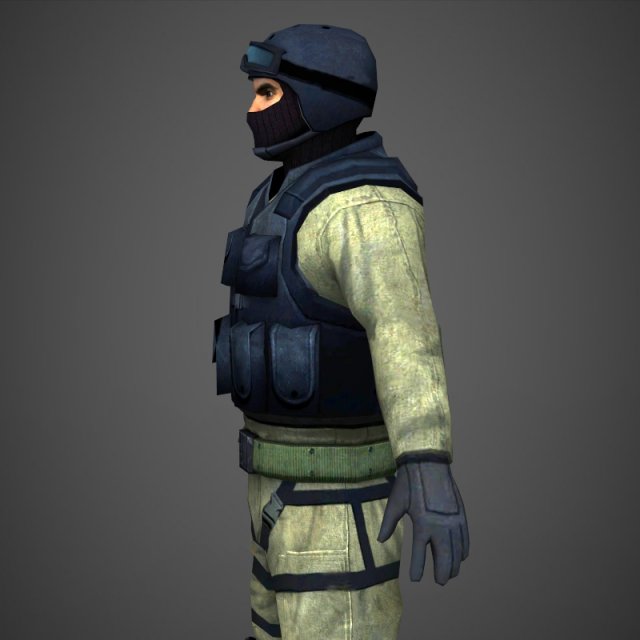 game ready military commando 3D Model in Man 3DExport