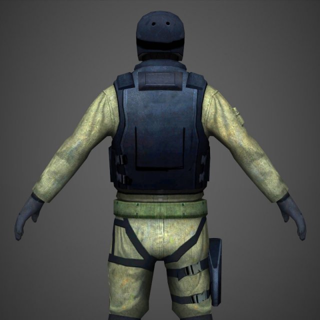 game ready military commando 3D Model in Man 3DExport