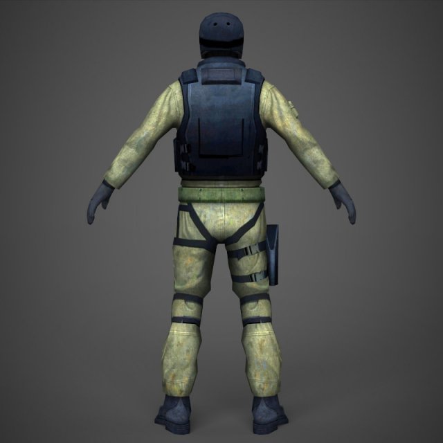 game ready military commando 3D Model in Man 3DExport