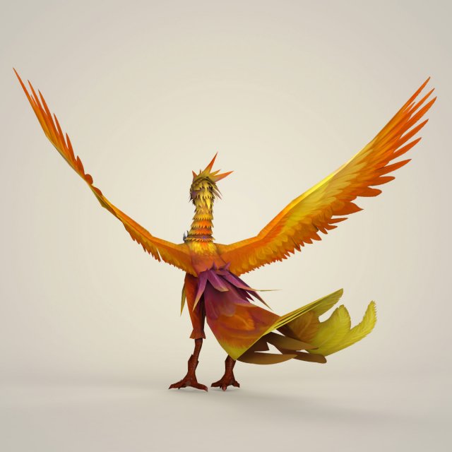game ready fantasy phoenix bird 3D Model in Bird 3DExport