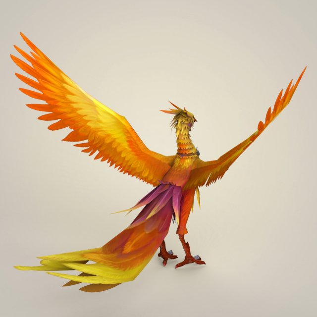 game ready fantasy phoenix bird 3D Model in Bird 3DExport