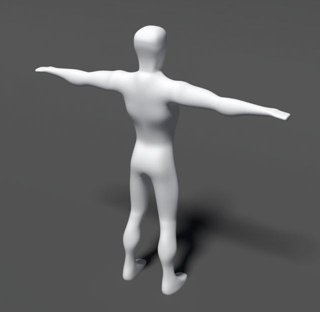simple man 3D Model in Cartoon 3DExport