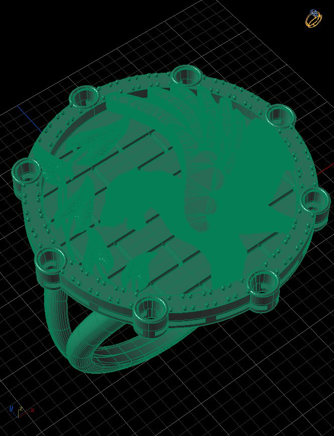 Gold Ring 3D Model in Jewellery 3DExport