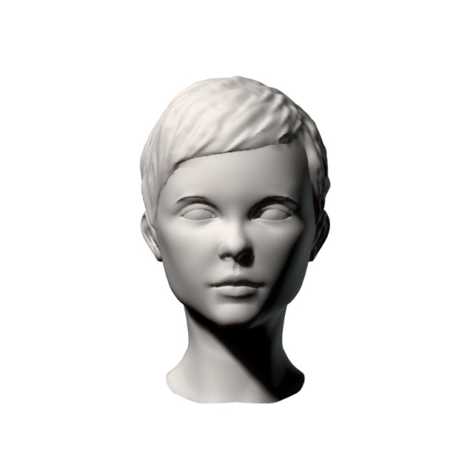 young girl head 3D Model in Woman 3DExport
