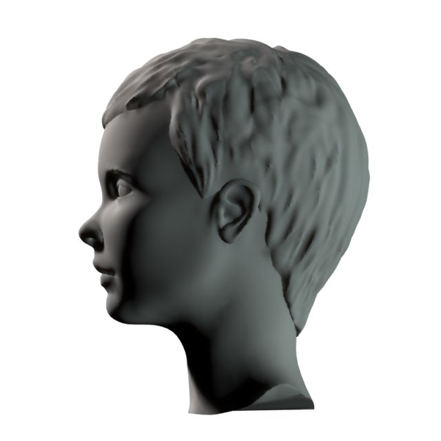 young girl head 3D Model in Woman 3DExport