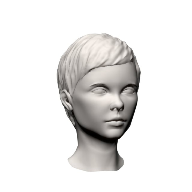 young girl head 3D Model in Woman 3DExport