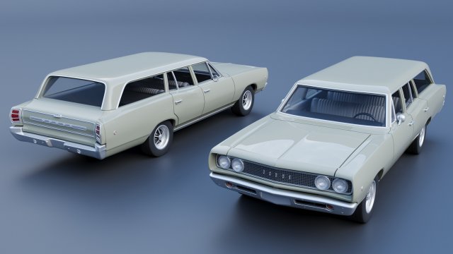 Dodge Coronet Wagon 1968 3D Print Model in Automotive 3DExport
