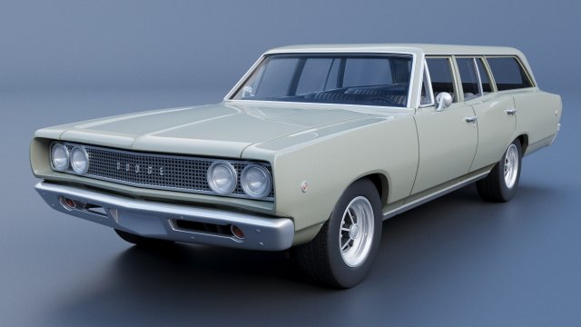 Dodge Coronet Wagon 1968 3D Print Model in Automotive 3DExport