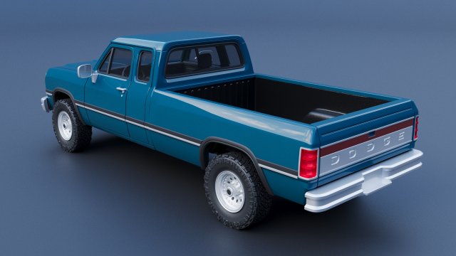 Dodge Ram 250 - 1991 Modèles 3D en vedette in Automobile 3DExport