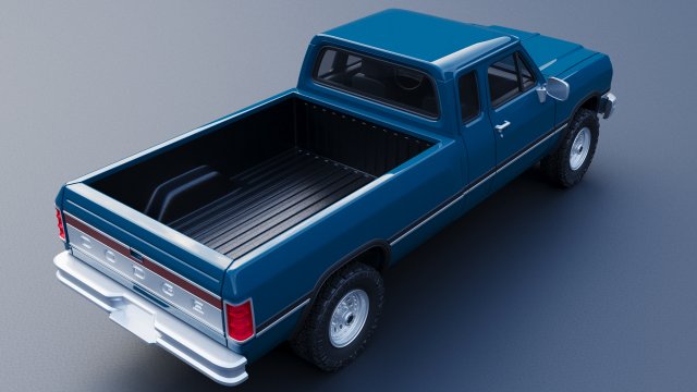 Dodge Ram 250 - 1991 Modèles 3D en vedette in Automobile 3DExport