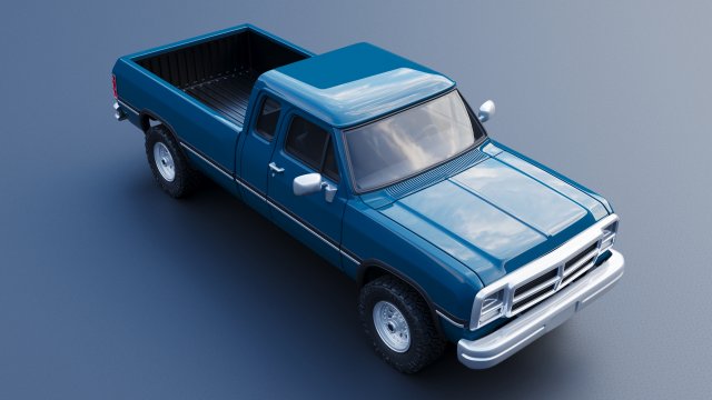 Dodge Ram 250 - 1991 Modèles 3D en vedette in Automobile 3DExport