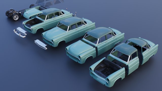 Hudson Jet 4 Door 1953 3D Print Model in Automotive 3DExport