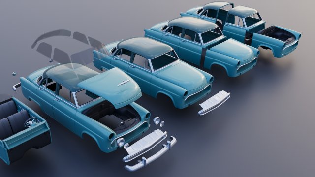 Hudson Jet 4 Door 1953 3D Print Model in Automotive 3DExport