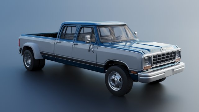 Dodge Ram W350 Crew Cab Dually 1983 3D Print Model in Automotive 3DExport