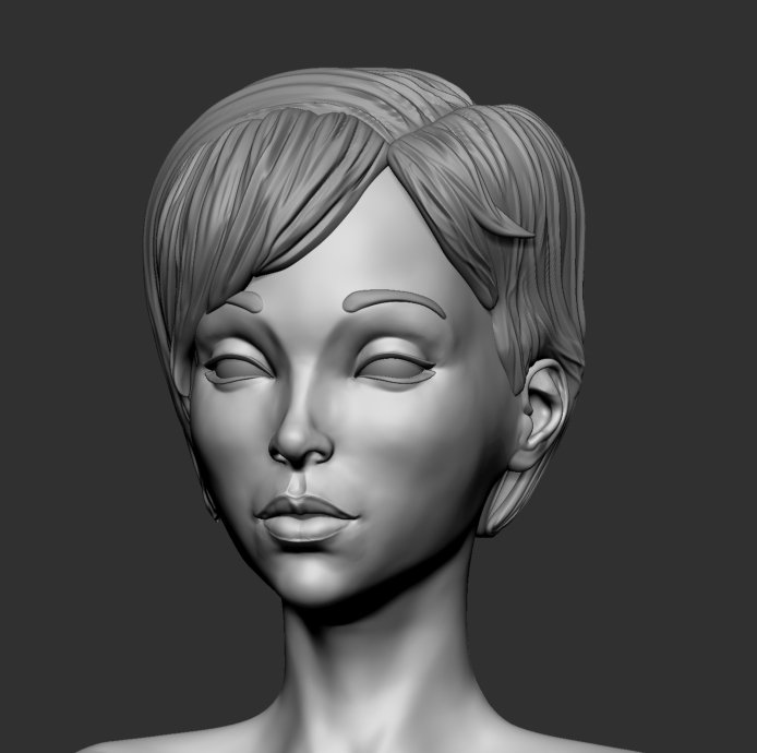 Stylized Girl 3D Model in Woman 3DExport