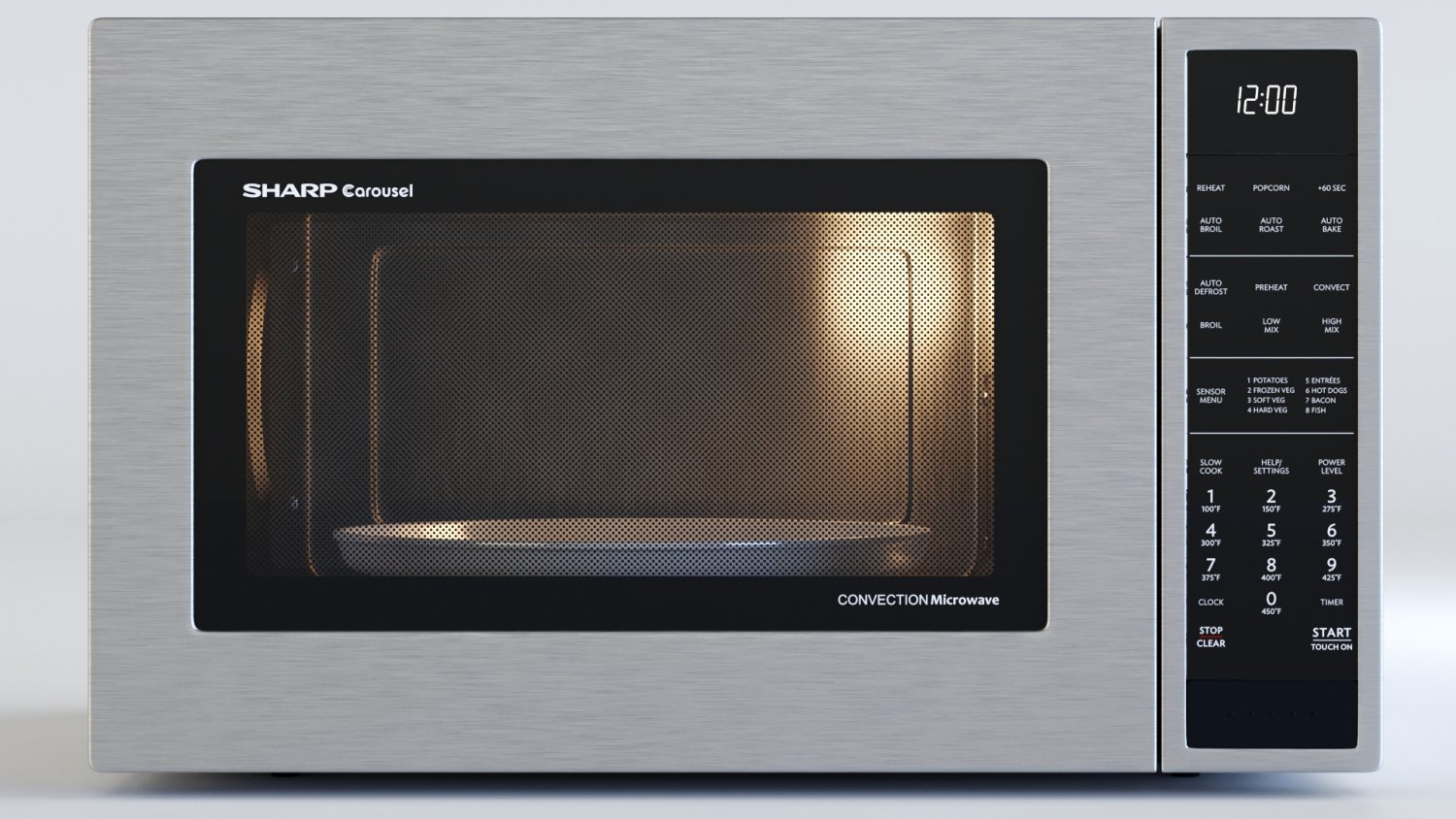 microwave oven smc1585bs - by sharp 3D Models in Kitchen 3DExport