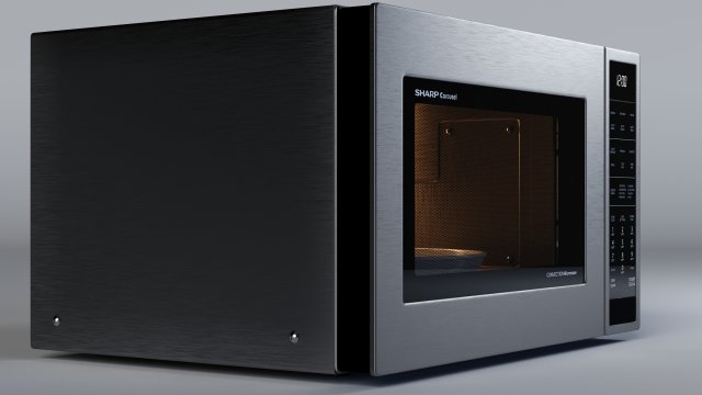 microwave oven smc1585bs - by sharp 3D Model in Kitchen 3DExport