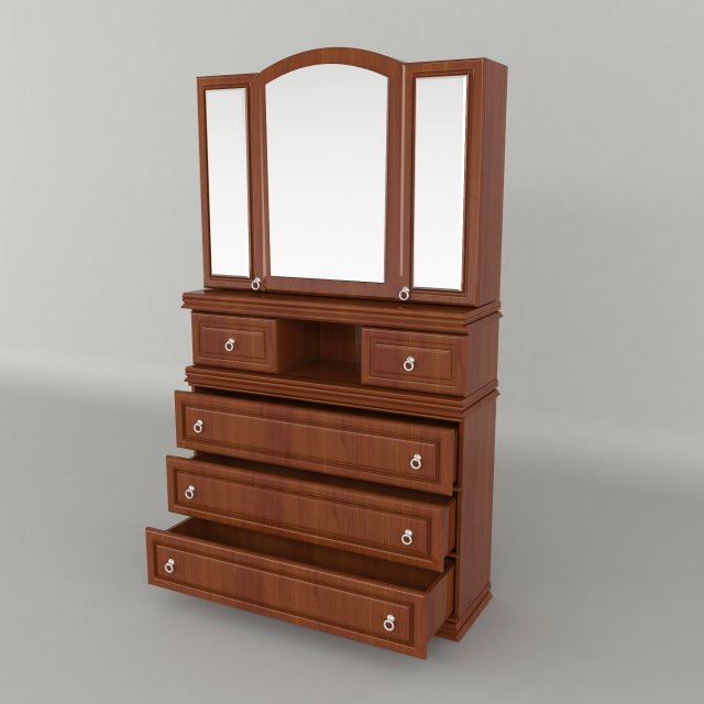 dresser 3D Model in Bedroom 3DExport
