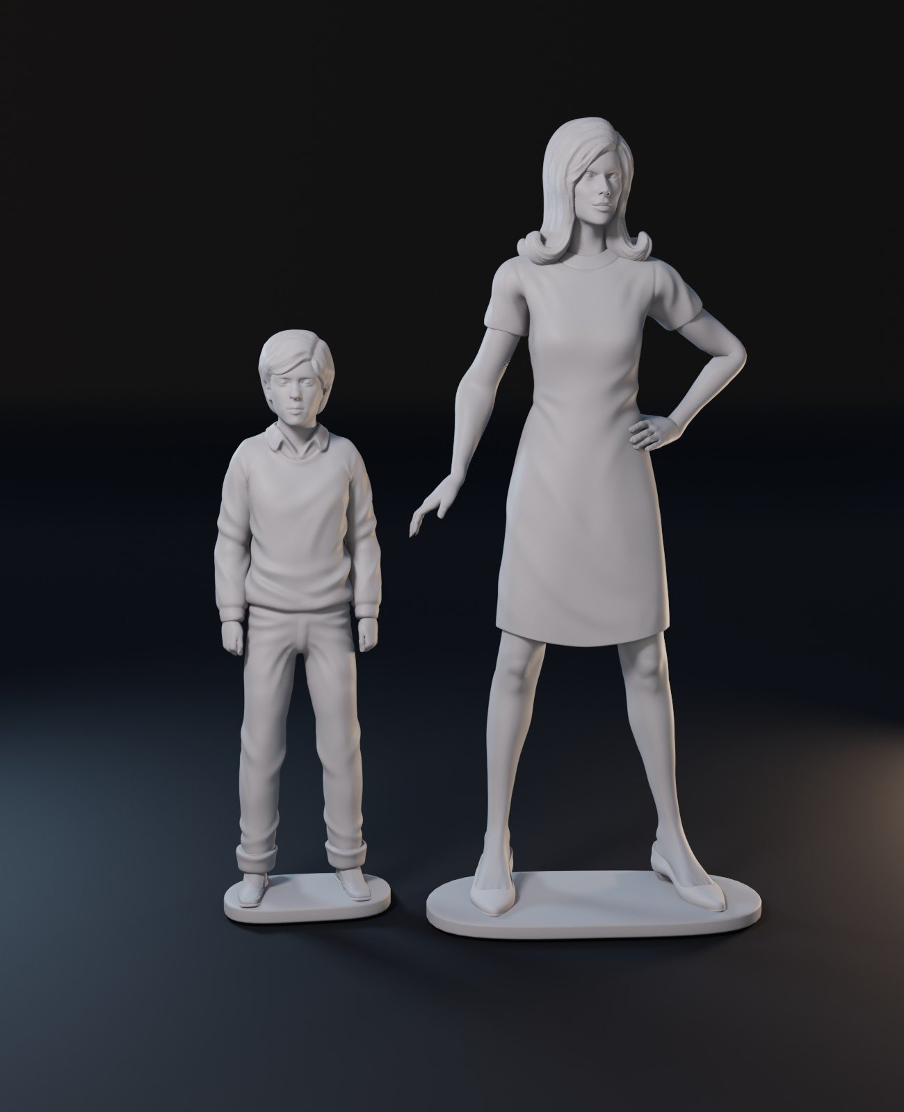 Dark Shadows cartoon characters set 3D print model 3D Druckmodelle in ...