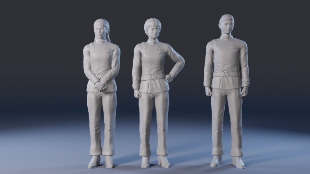 Incredible set of figurines based on the movie Stark Trek 3D print ...