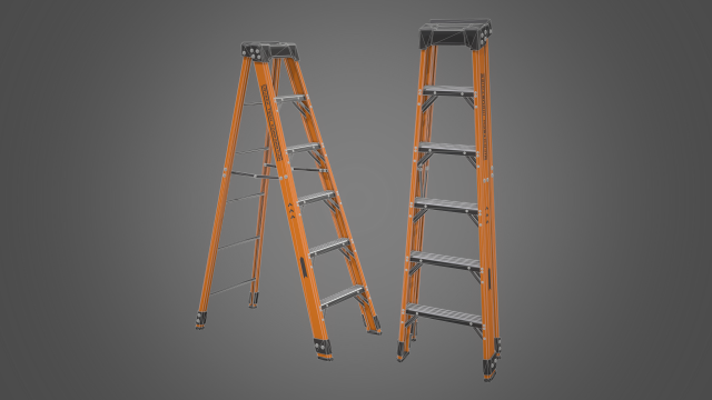 step ladder 3D Model in Tools 3DExport