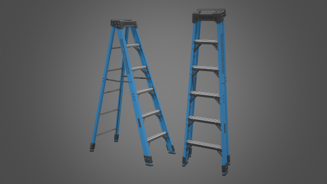 step ladder 3D Model in Tools 3DExport