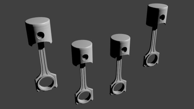 connecting rod 3D Model in Parts of auto 3DExport