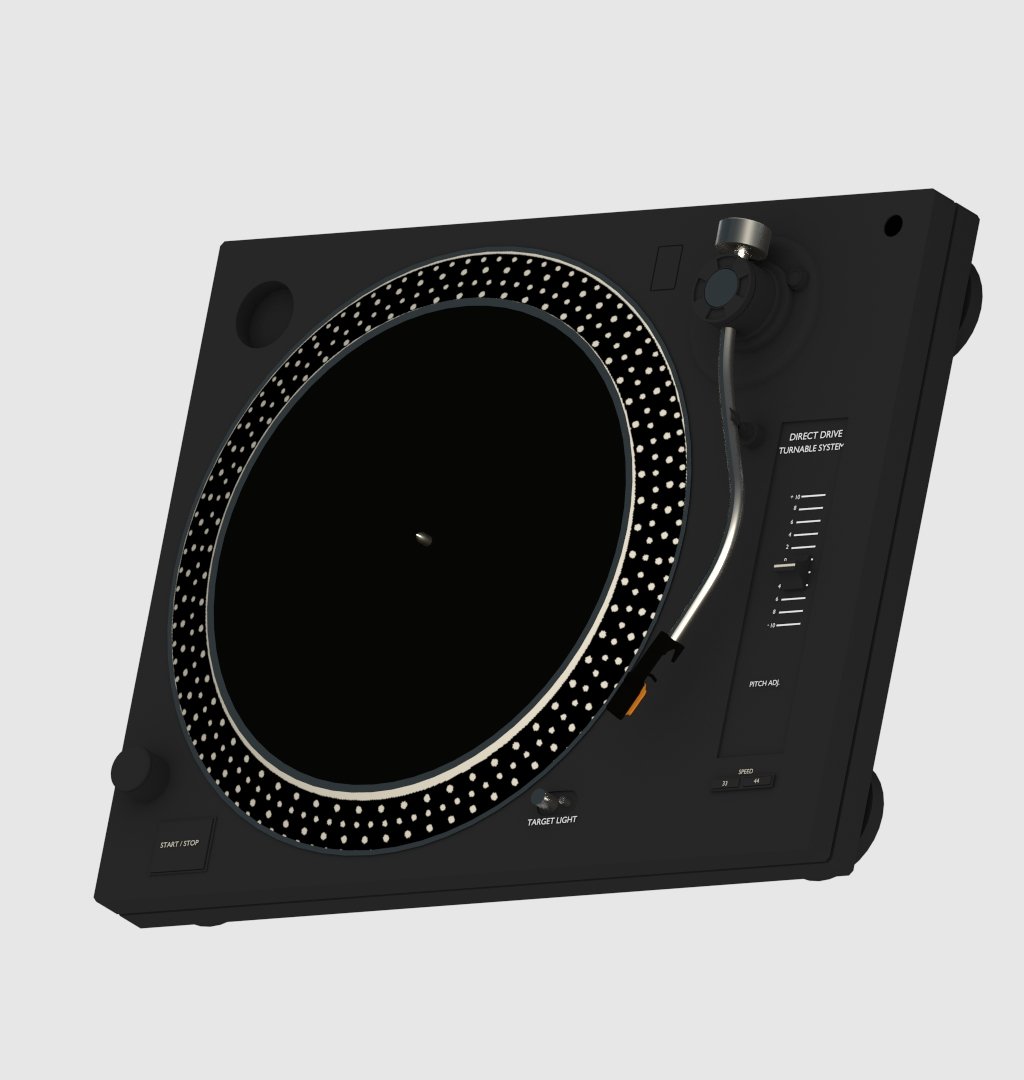 Turntables 3D Model in Electronic 3DExport
