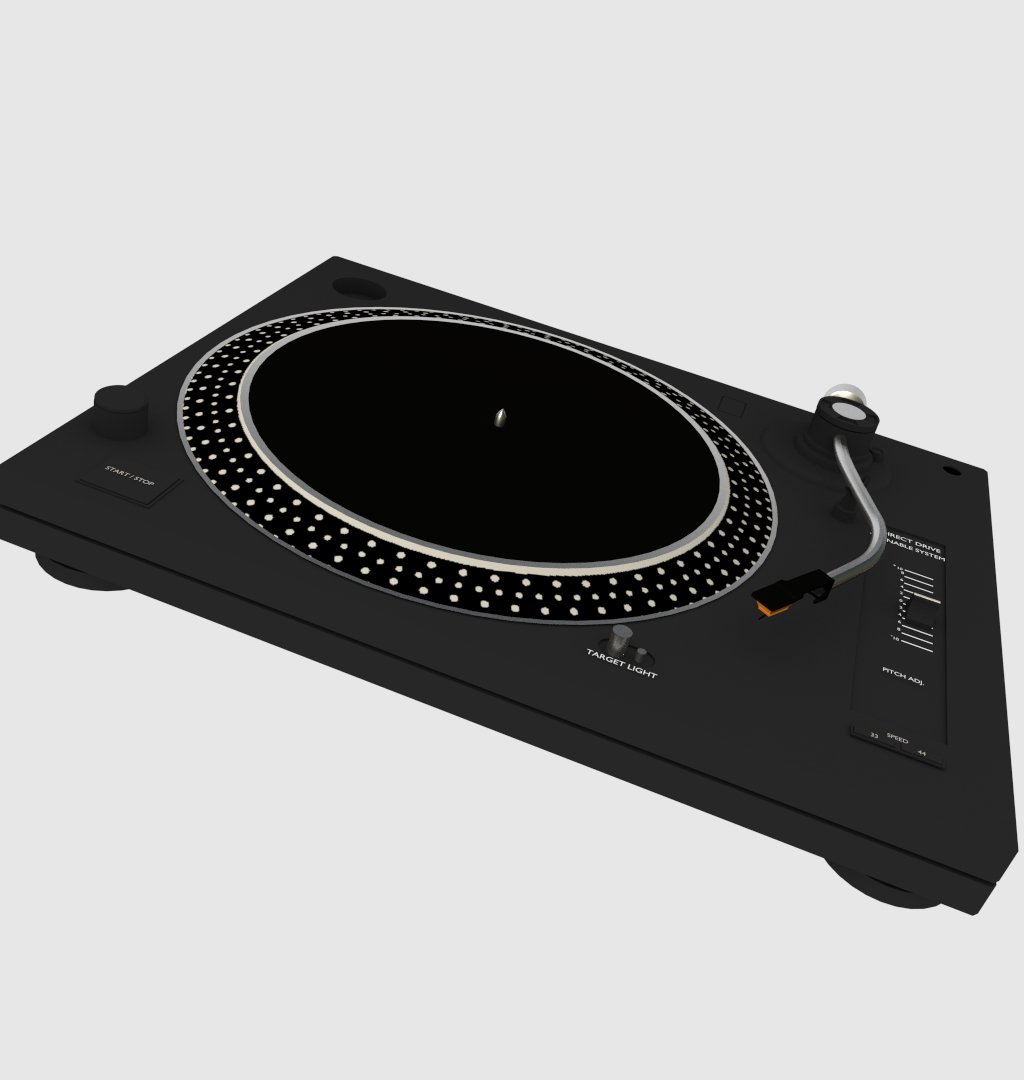 Turntables 3D Model in Electronic 3DExport