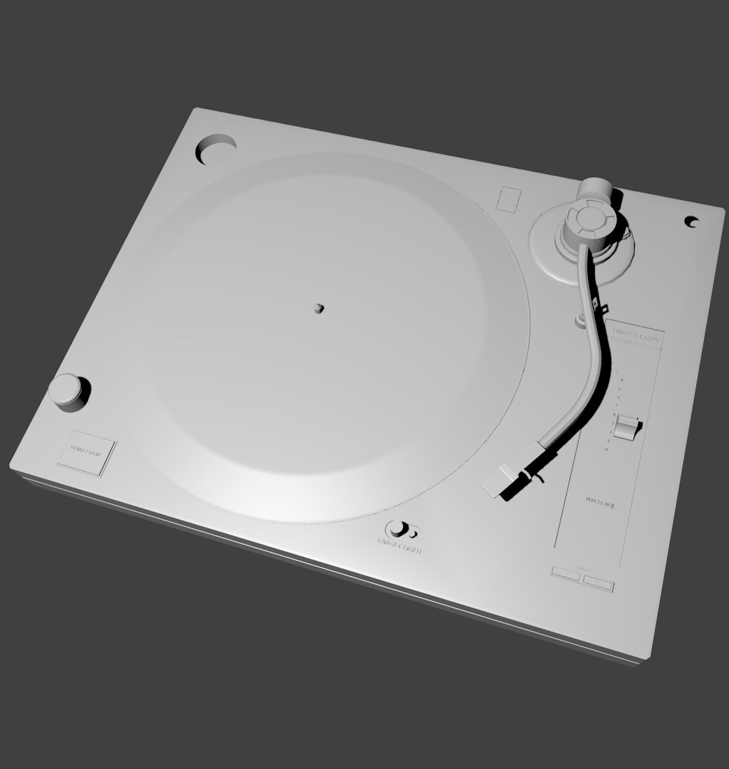 Turntables 3D Model in Electronic 3DExport