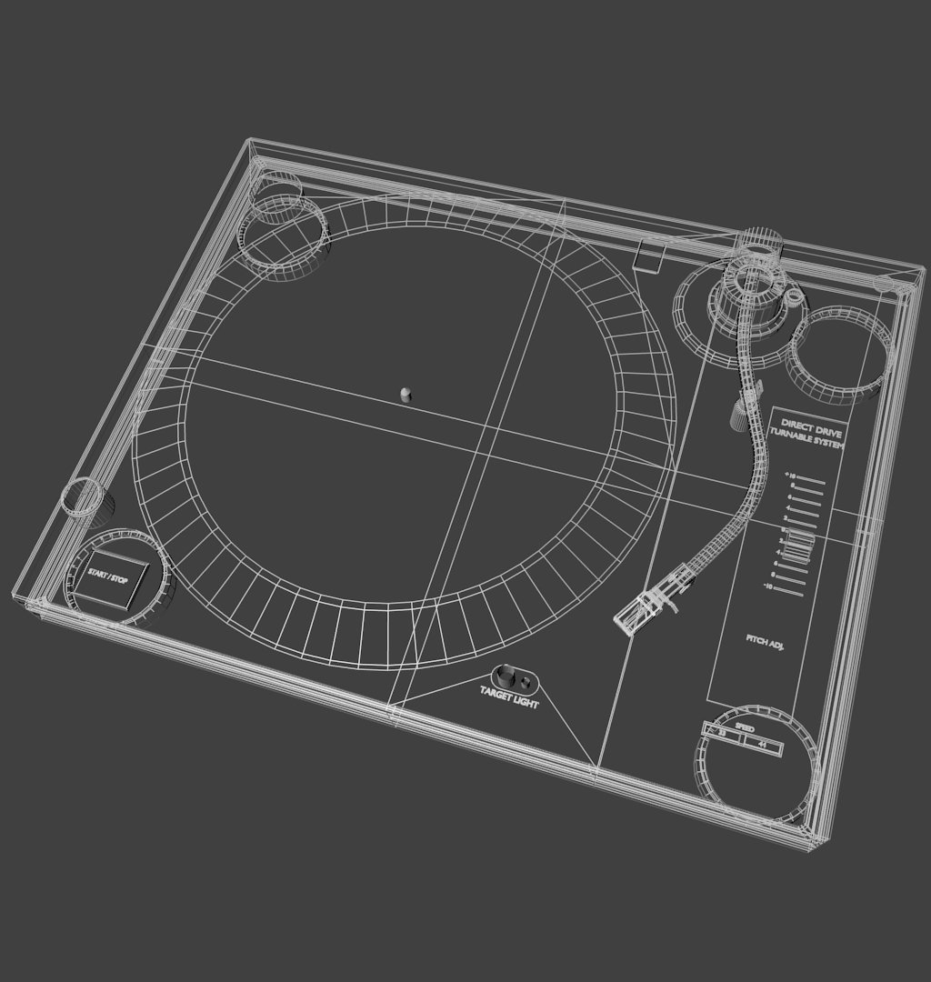 Turntables 3D Model in Electronic 3DExport